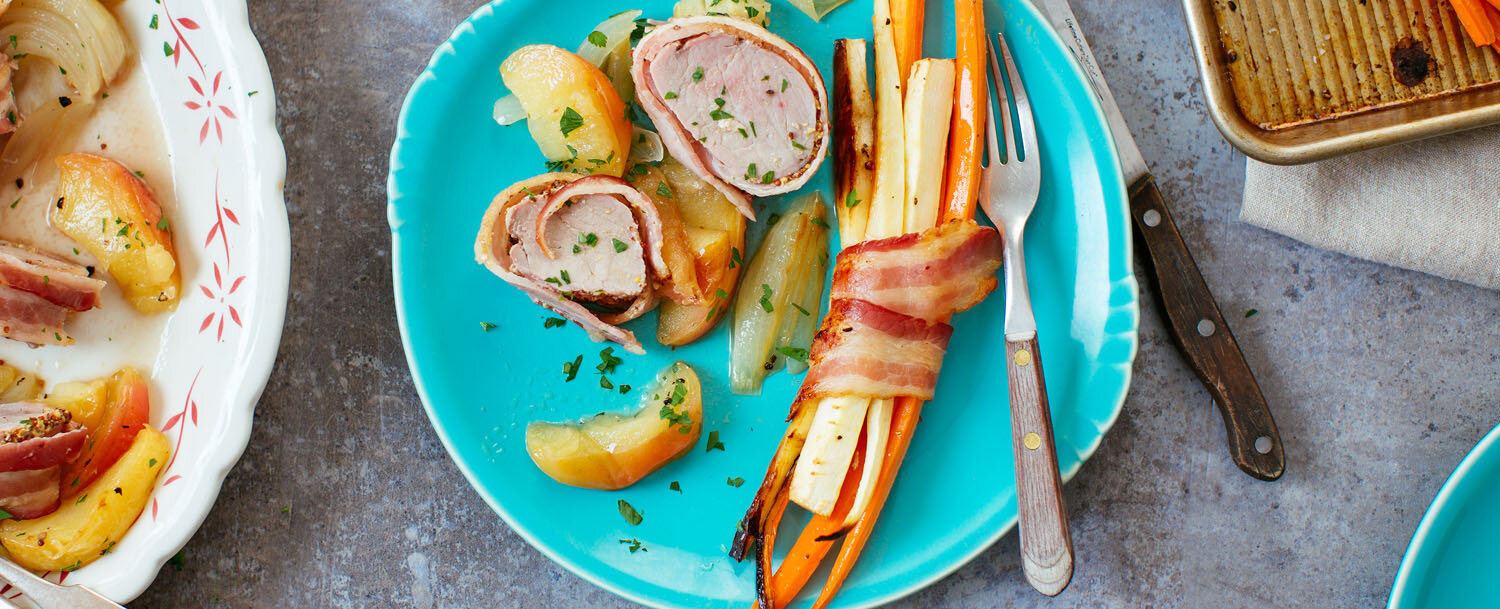 Recipes - Bacon-Wrapped Vegetables - Applegate