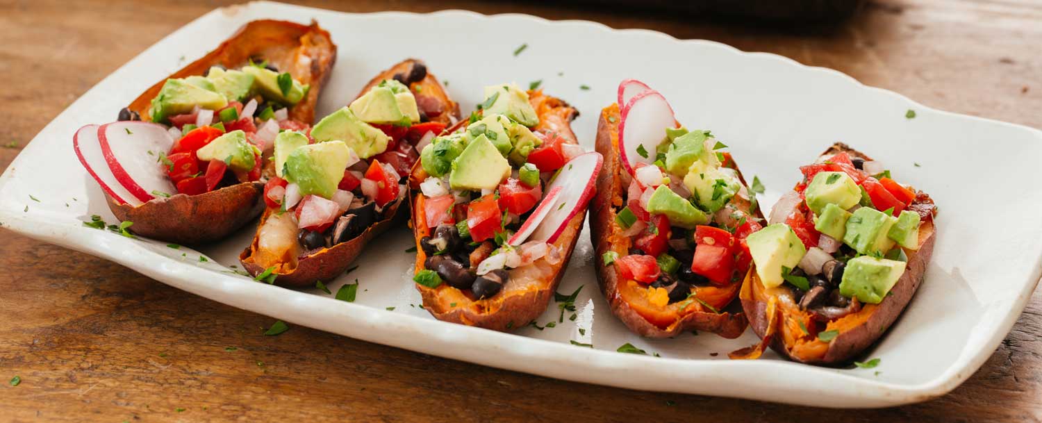 Recipes - Sweet Potato Nacho Boats - Applegate