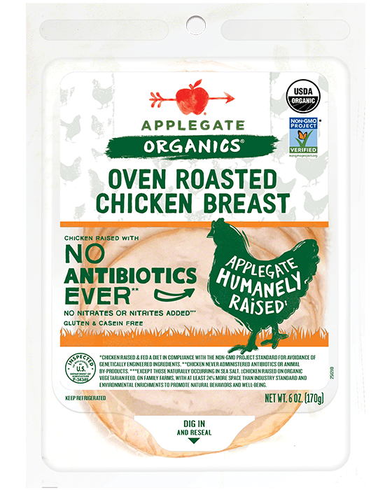 Products - Deli Meat - Organic Oven Roasted Chicken Breast - Applegate