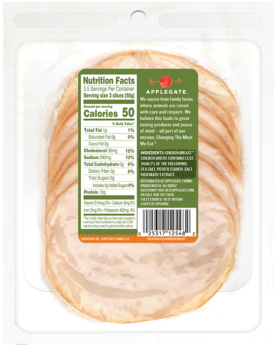 Products - Deli Meat - Natural Roasted Chicken Breast - Applegate