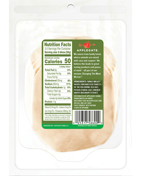 Products - Deli Meat - Natural Roasted Turkey Breast - Applegate