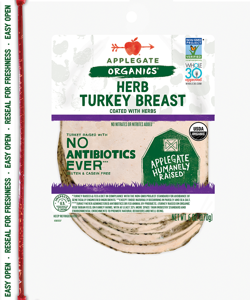 Products - Deli Meat - Organic Herb Turkey Breast - Applegate