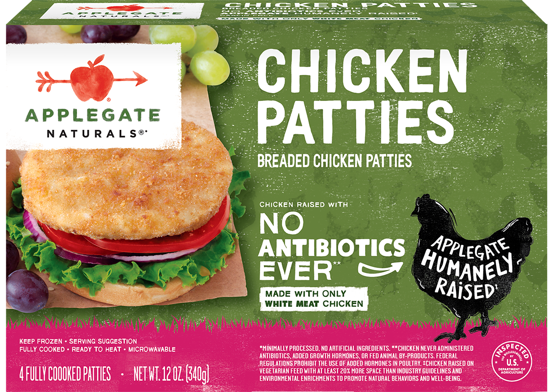 Products - Breaded Chicken - Natural Chicken Patties - Applegate