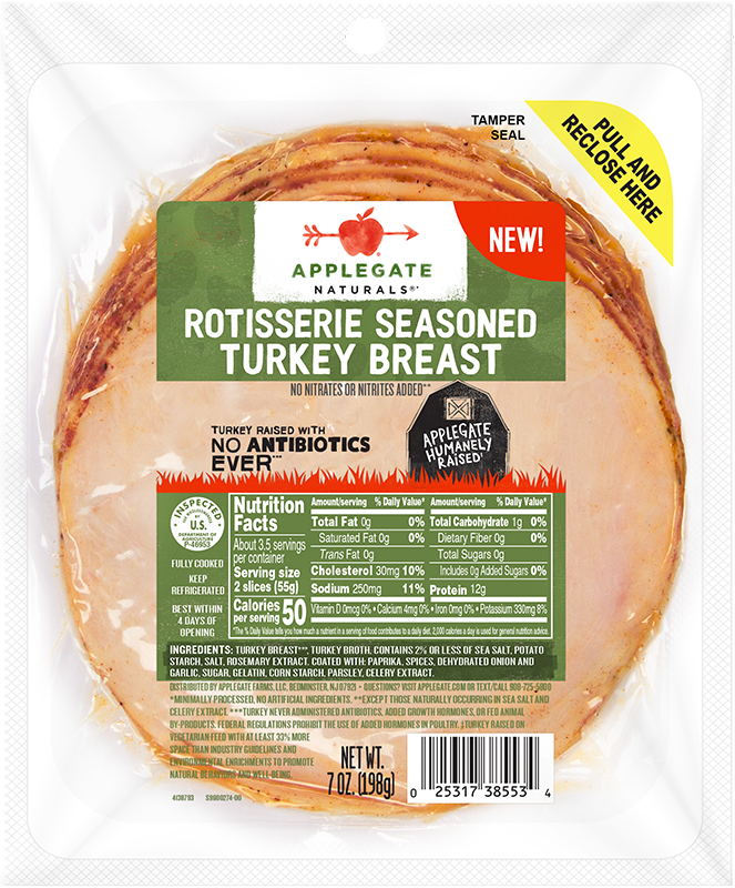 Products - Deli Meat - Applegate Naturals® Rotisserie Seasoned Turkey ...